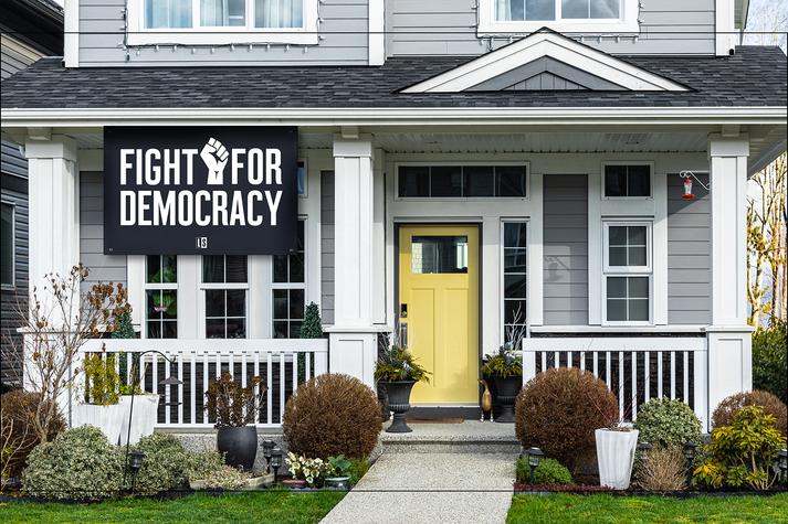 Fight For Democracy Banner Flag – Lincoln Square Media